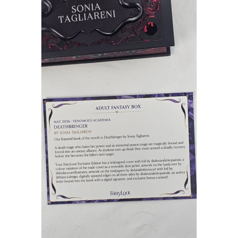 Accents | Fairyloot Deathbringer Sonia Tagliareni Exclusive Edition ...